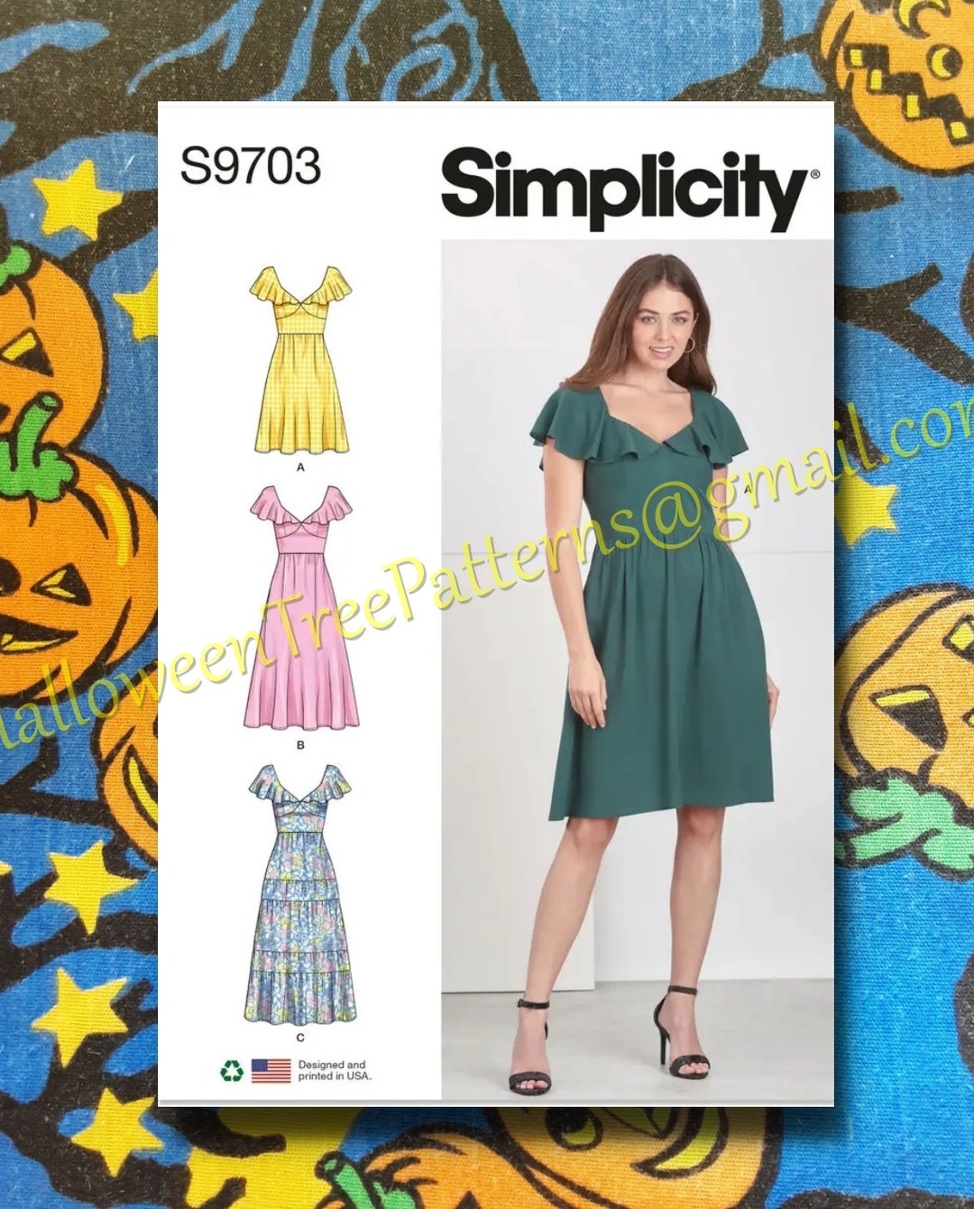 Simplicity 9703 Simple Farmhouse Dress Sewing Pattern Sizes 4-12 S9703 ...
