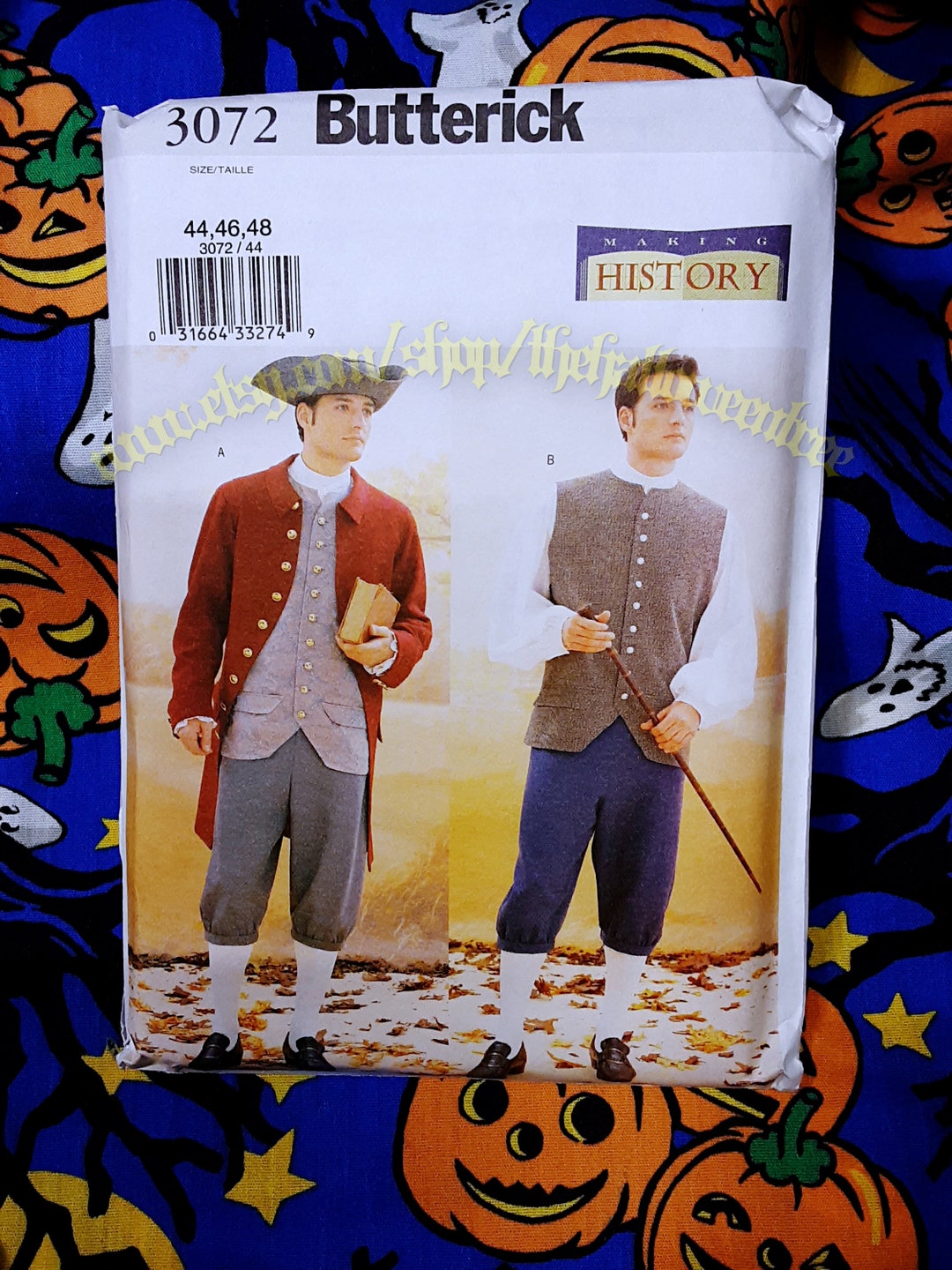 Butterick 3072 Coat Vest Shirt Pants Hat Costume Sewing Pattern Sizes ...