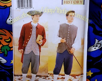 Sewing Pattern Men's Colonial Coat, Vest, Shirt, Pants & Hat, Butterick ...