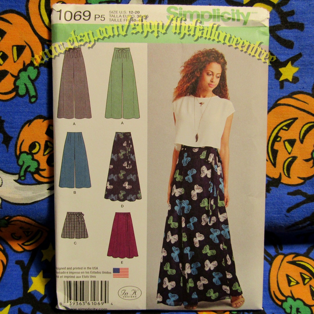 Simplicity 1069 Skirts Palazzo Pants Shorts Sewing Pattern S1069 Sizes ...