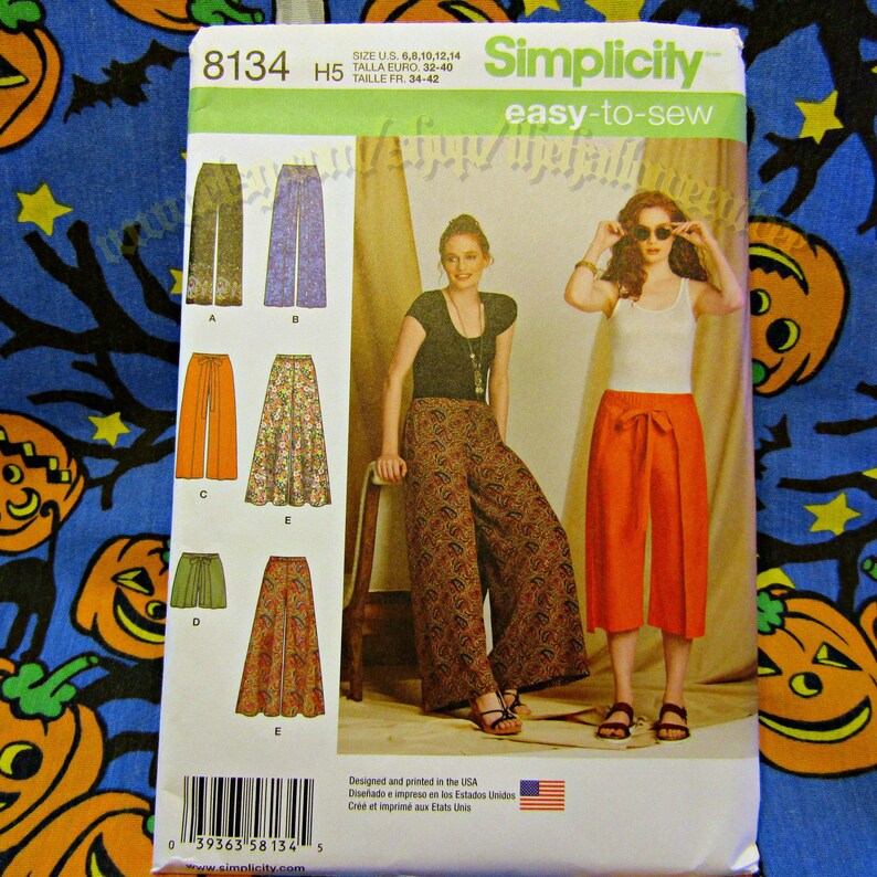 Simplicity 8134 Wrap Pants Harem Wide Leg and Shorts in | Etsy