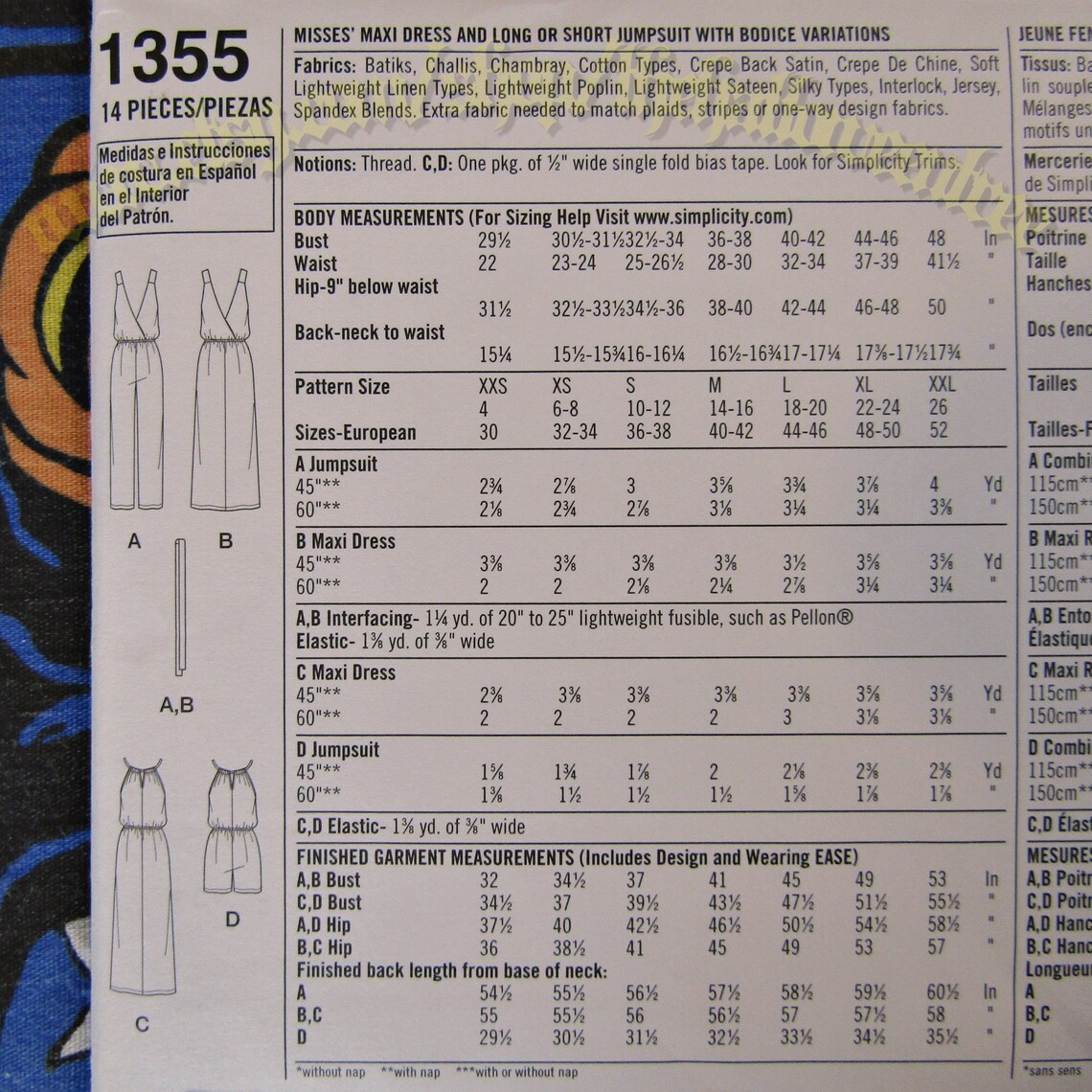 Simplicity 9125 formerly 1355 Womens Romper and Maxi Dress | Etsy