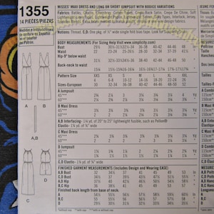 Simplicity 9125 Formerly 1355 Womens Romper and Maxi Dress Sewing ...