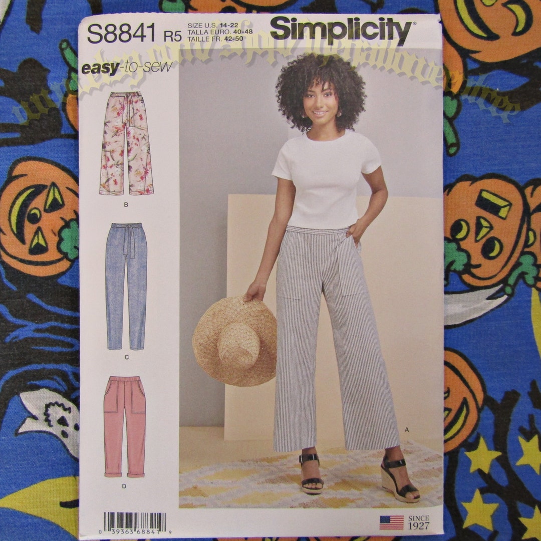 Simplicity 8841 Pull on Pants Simple Sewing Pattern Minimal Perfect ...