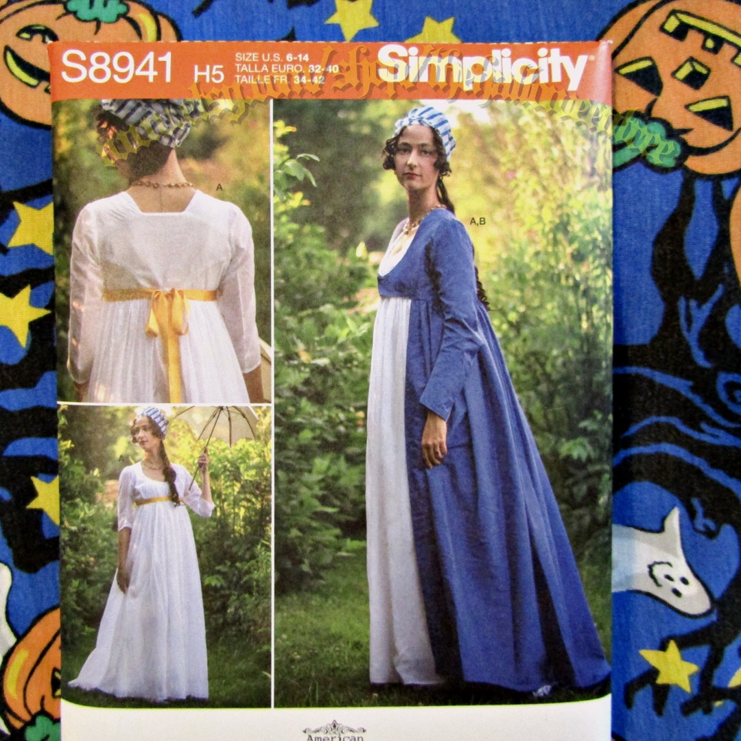 Simplicity 8941 18th Cent Baroque 1700s Dress Sewing Pattern Women's ...