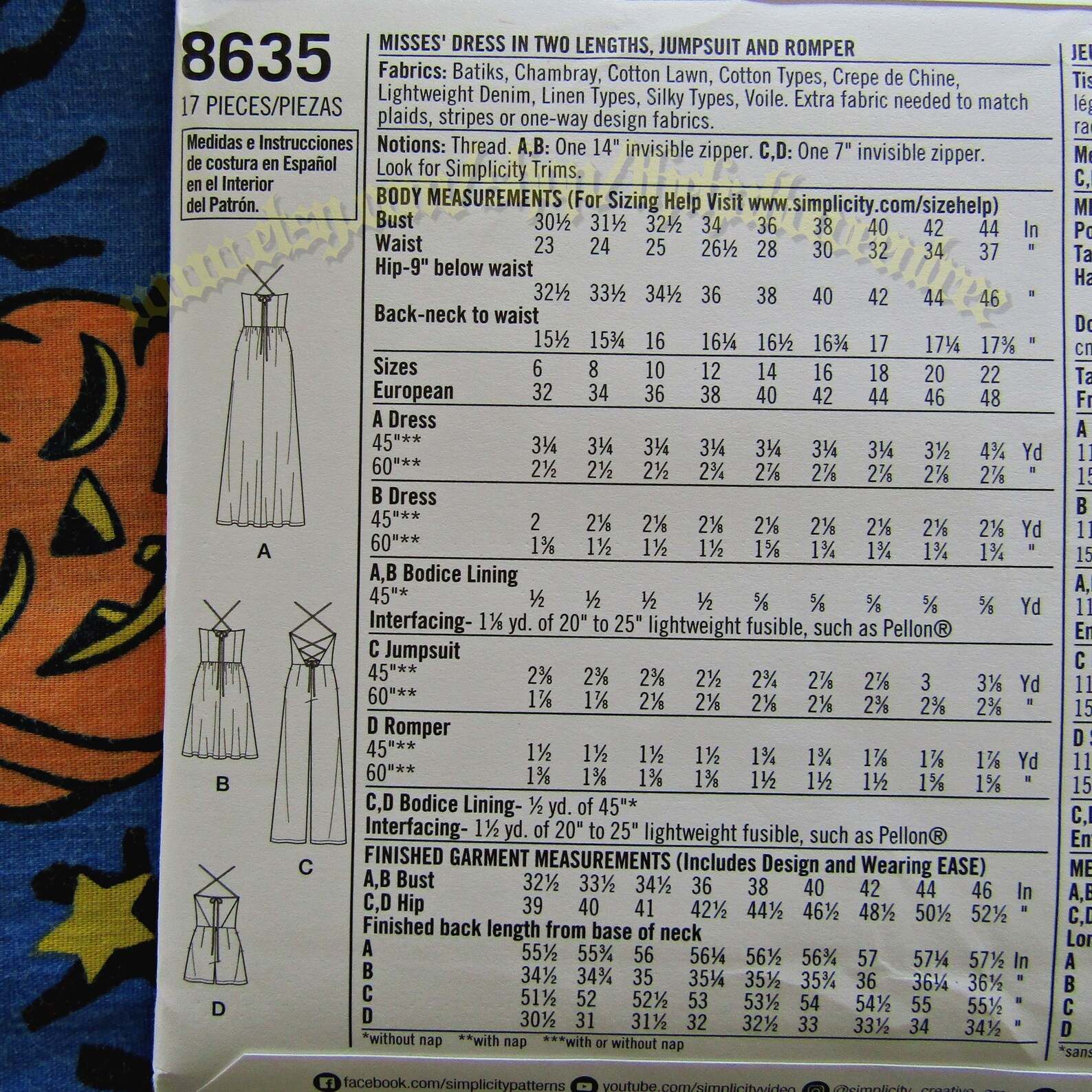 Simplicity 8635 14-22 Misses' Jumpsuit Romper Sewing | Etsy