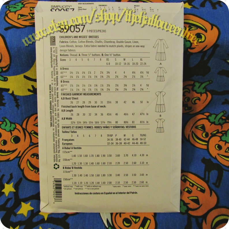 Simplicity 9057 Easy Mom and Me Tunic Lagenlook Dress - Etsy