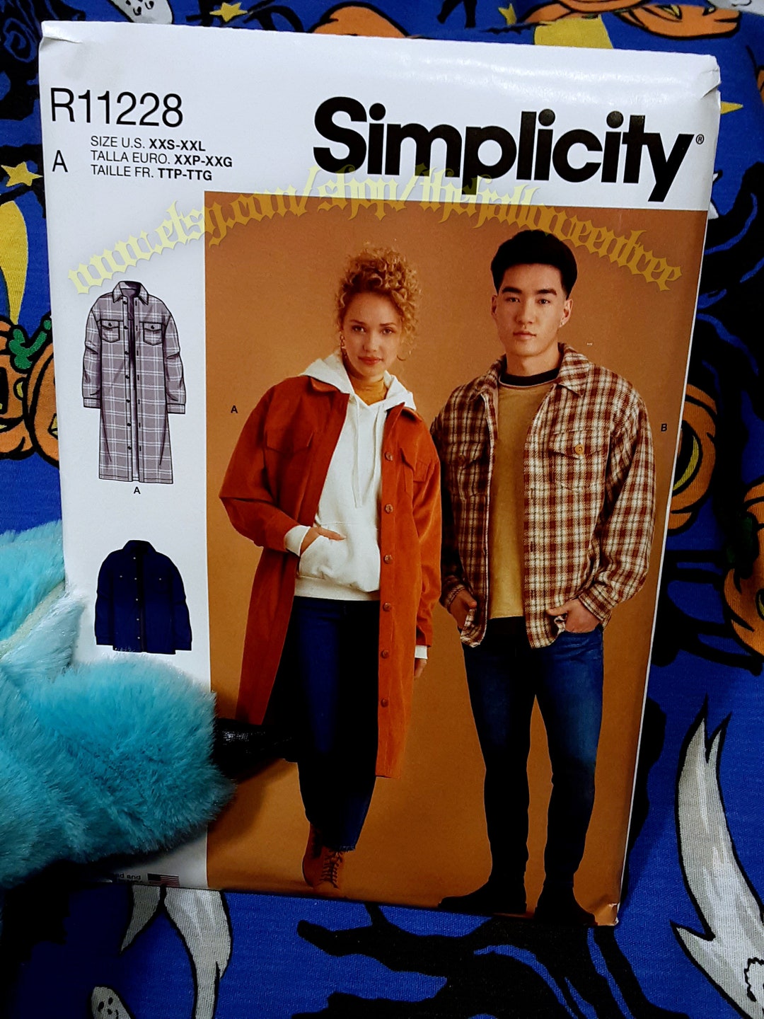 Simplicity 9388 R11228 Button Long Shirt Jacket Coat Sewing Pattern ...