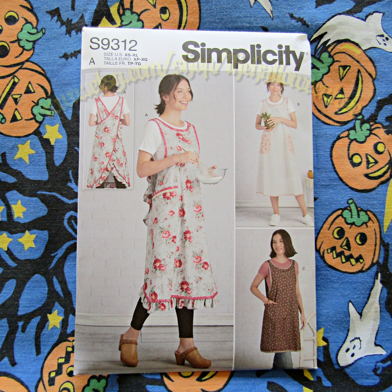 Simplicity 9312 Wrap Apron Dress Sewing Pattern Adult Sizes Xs-xl S8904 ...