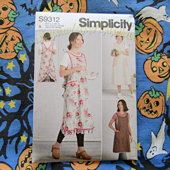 Simplicity 9312 Wrap Apron Dress Sewing Pattern Adult Sizes - Etsy