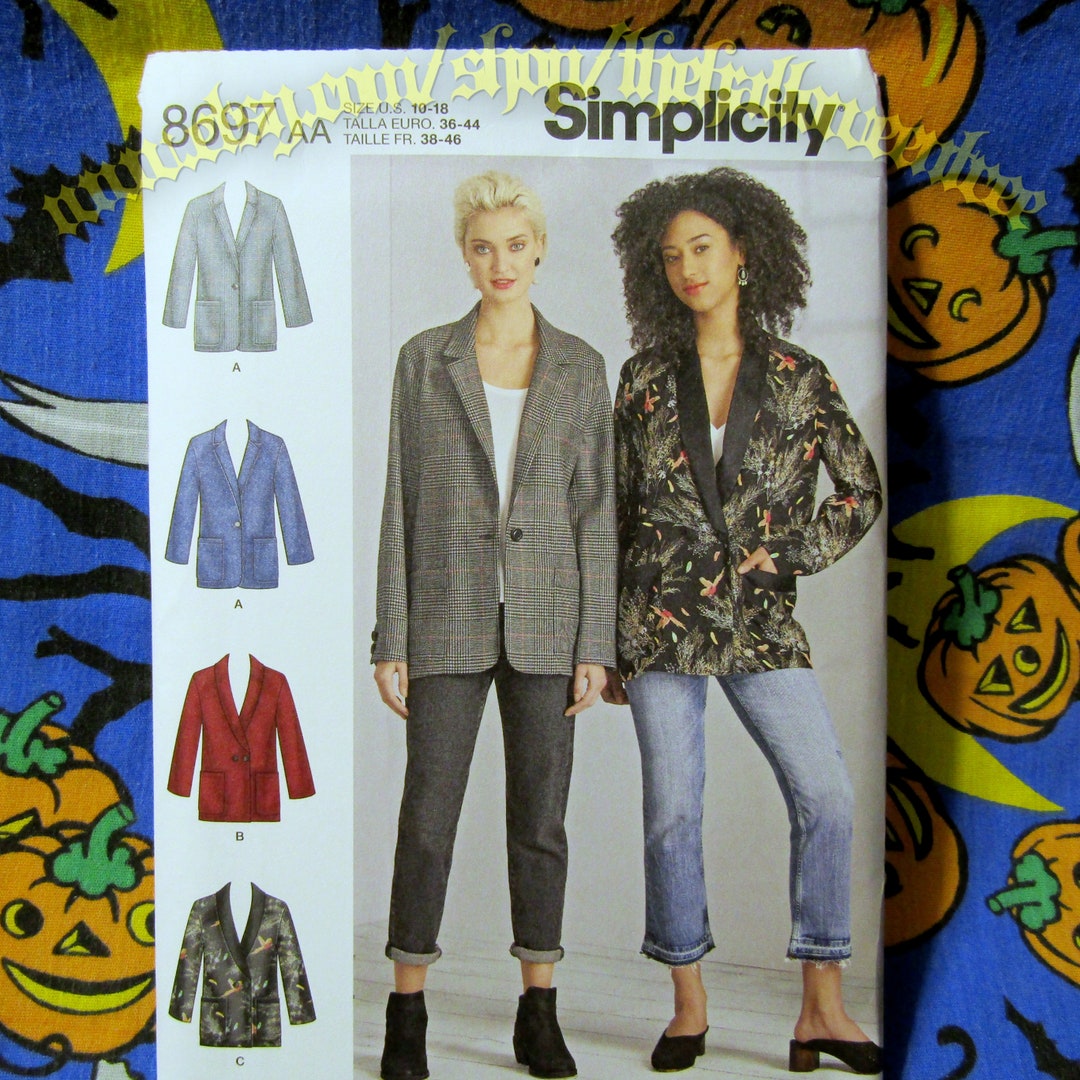 Simplicity 8697 Jacket Sewing Pattern Sizes 10-18 S8697 - Etsy