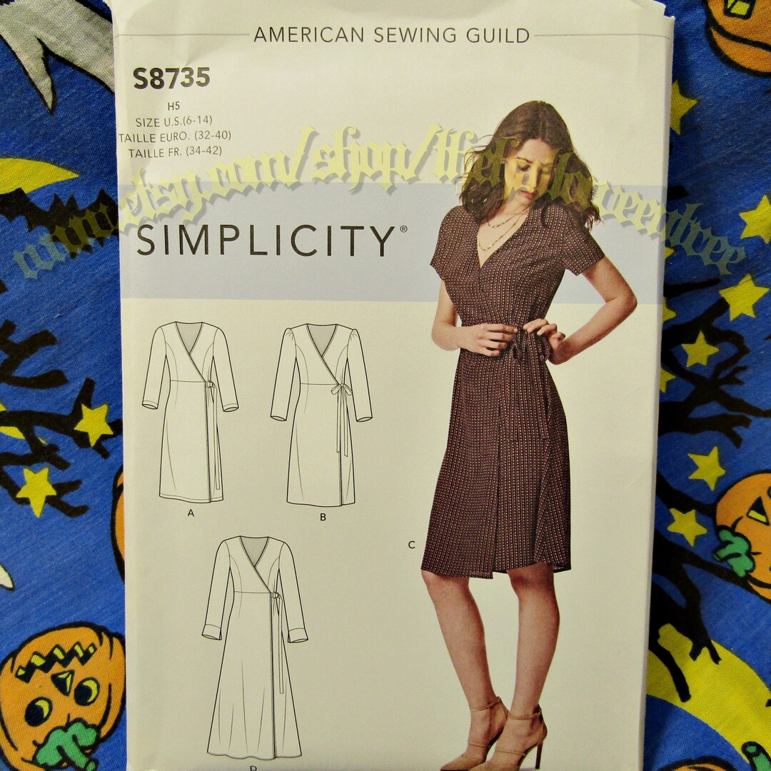 Simplicity 8735 Wrap Dress Sewing Pattern Adult Sizes 6-14 S8735 - Etsy ...