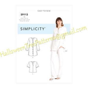 Simplicity 9113 Button Down Top and Pants Separates Sewing Pattern ...