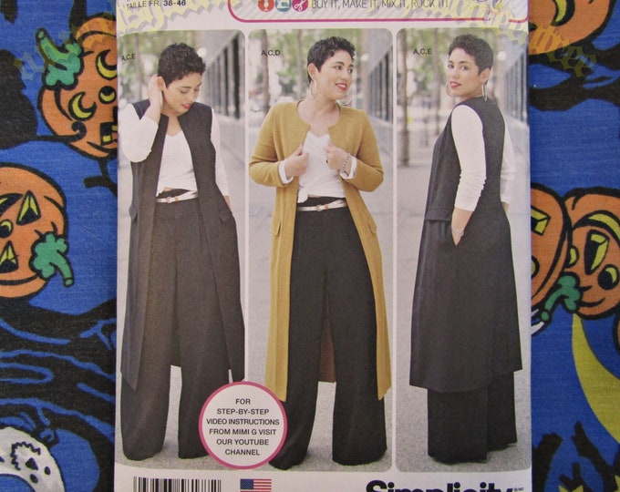 Simplicity Pattern 8177 Mimi G Style Pants, Coat or Vest, and Knit Top ...
