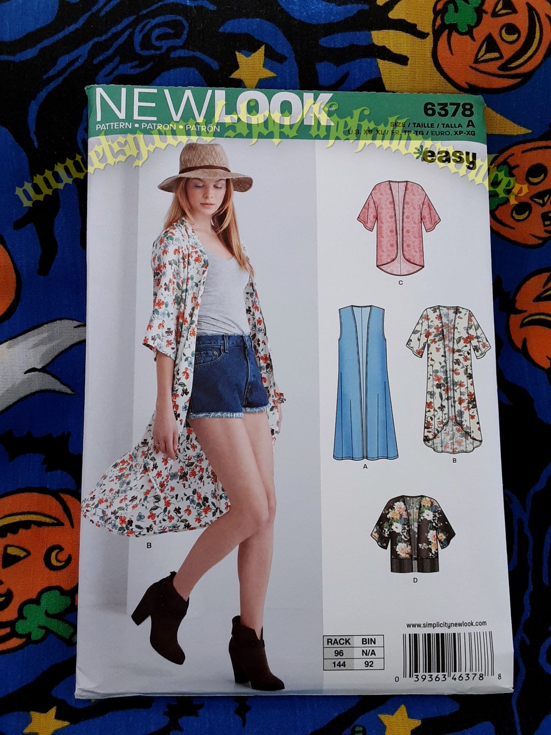 New Look 6378 Kimono Cardigan Sewing Pattern XS-XL NL6378 SIMPLICITY ...