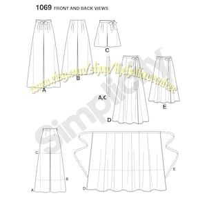 Simplicity 1069 Skirts Palazzo Pants Shorts Sewing Pattern S1069 Sizes ...