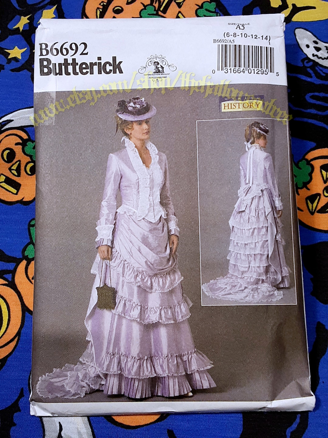 Butterick 6692 Victorian Edwardian Dress Gown Sewing Pattern 6-14 B6692 ...