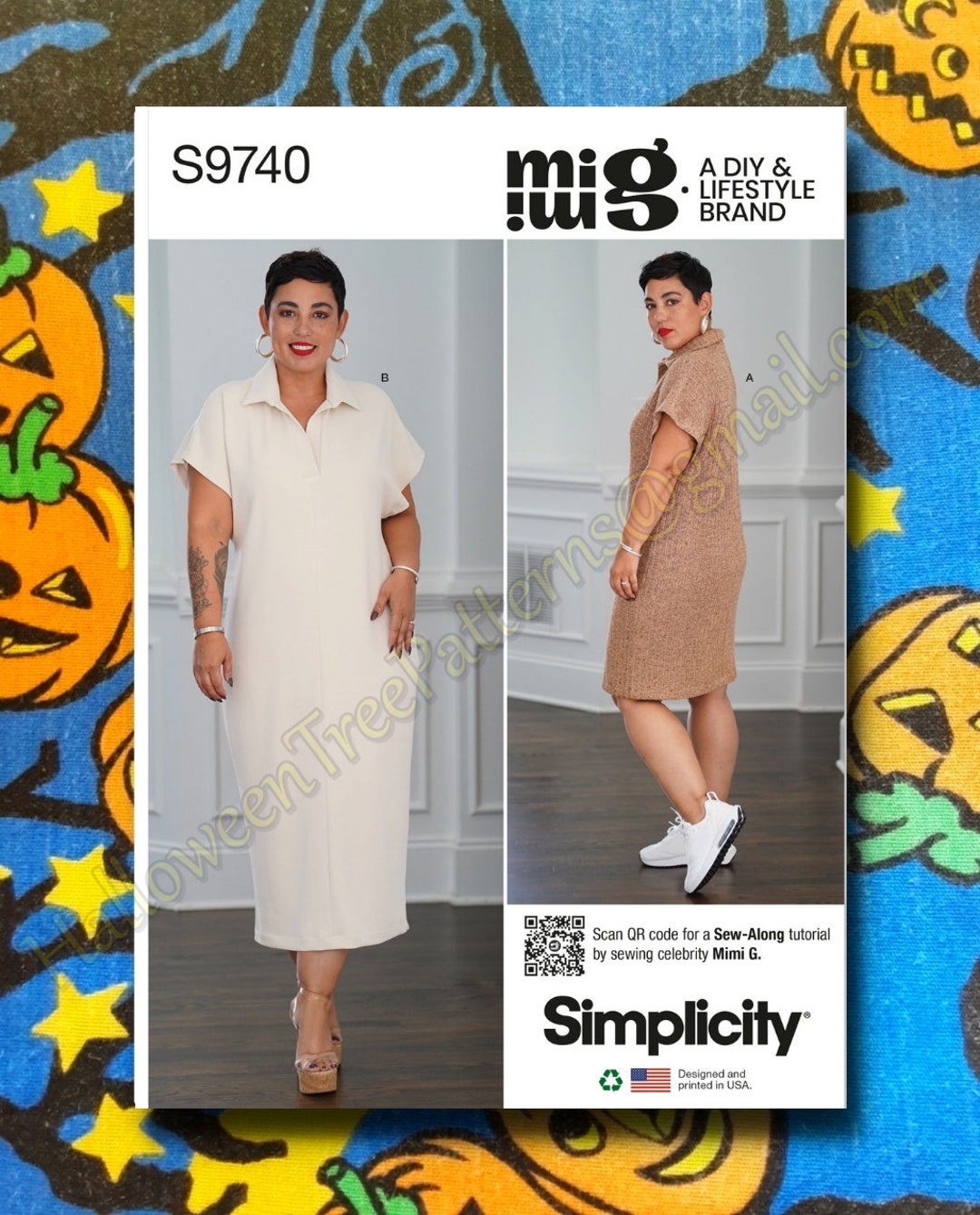 Simplicity S9740 Shirt Dress SEWING PATTERN Womens Shirtdress Sizes 12 ...