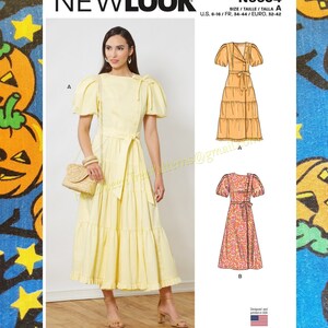 New Look 6694 Dresses Tiered Sewing Pattern Sizes 6-16 - Etsy