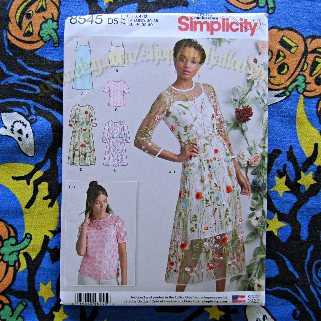 Simplicity 8545 D5 Dress Top Slip Cami Sewing Pattern Set 4-12 S8545 - Etsy