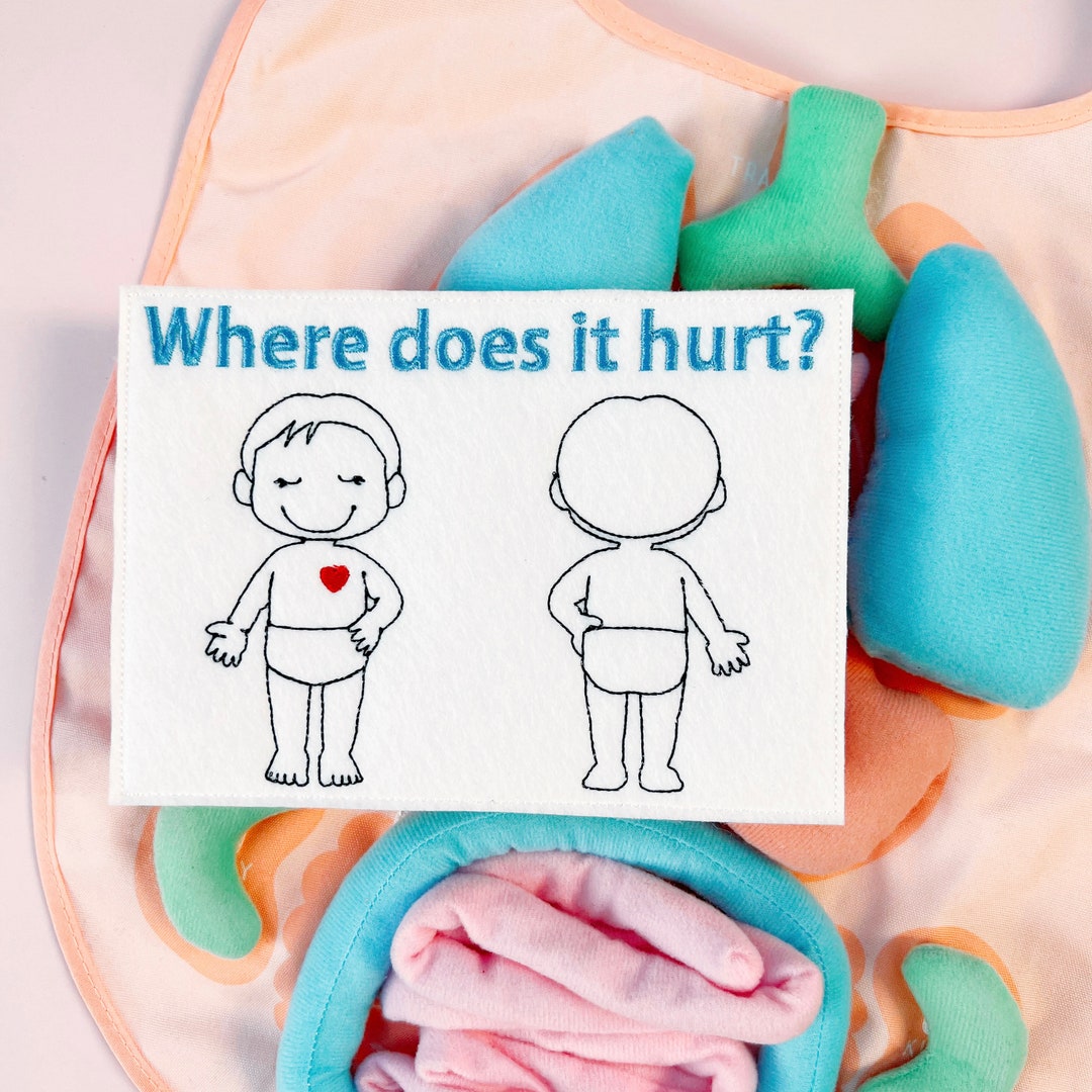 Felt 'where Does It Hurt?' Doctor Chart | Pretend Play | Montessori ...