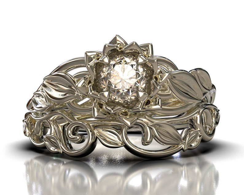 Nature Wedding Ring Set, Branch Wedding Ring Set, Wedding Ring Set ...