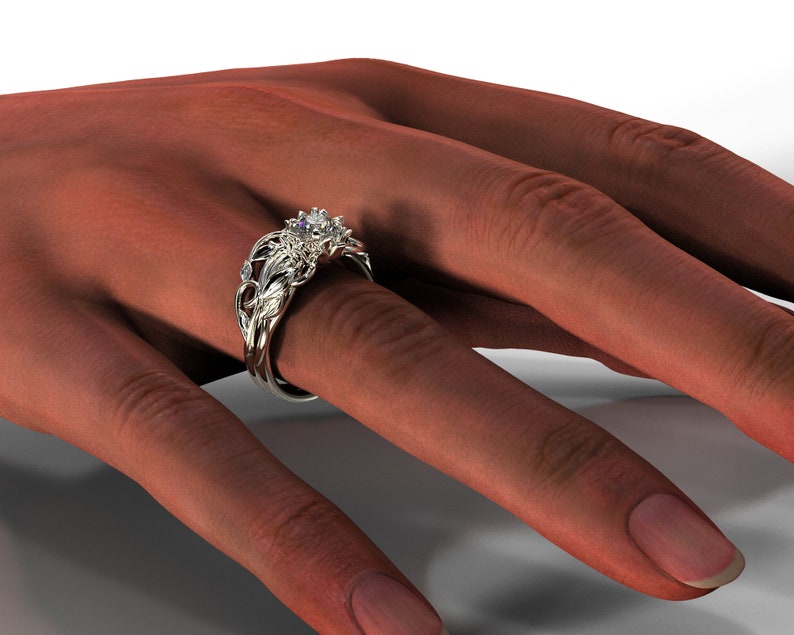 Nature Wedding Ring Set, Branch Wedding Ring Set, Wedding Ring Set ...