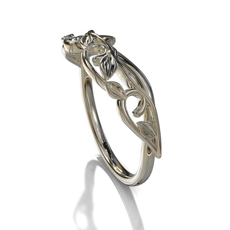 Leaf Band Ring Wedding Band Leaf Wedding Band Leaf Wedding - Etsy