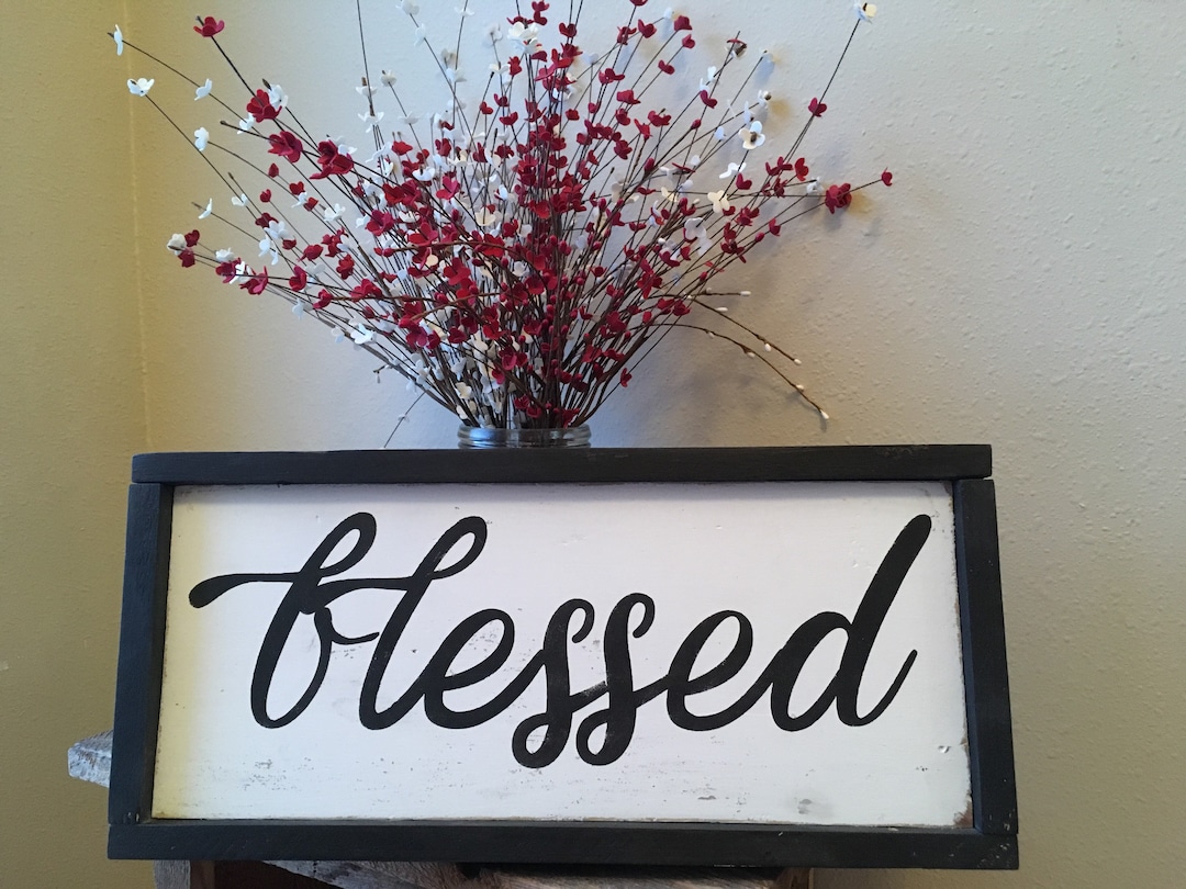 Blessed Sign, Blessed, Wooden Blessed, Wooden Blessed Sign, Wooden ...