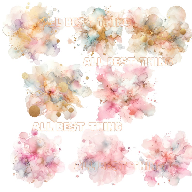 64 Watercolor Pastel Color Splash PNG Clipart Paint Splatter Clipart ...