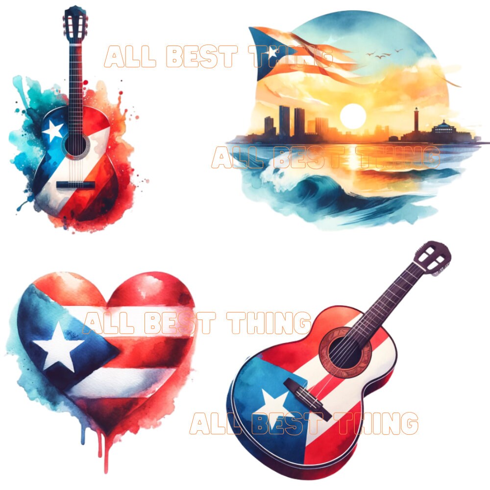24 Puerto Rico PNG Clipart Graphics, Puerto Rico Vibes, Summer Clipart ...