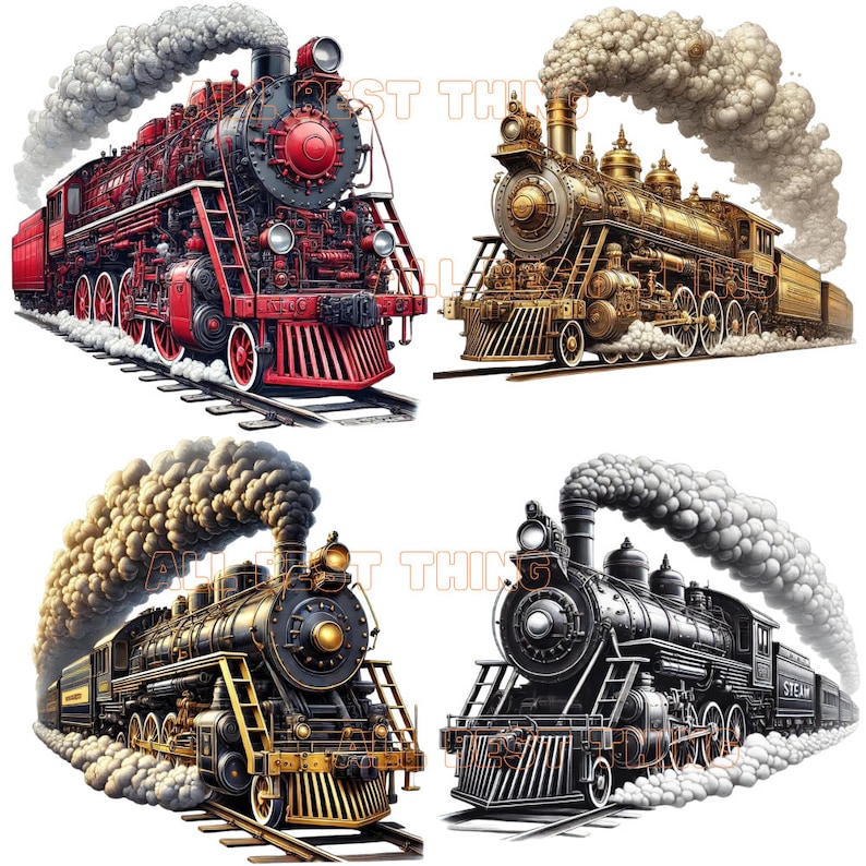 24 Vintage Train Clipart PNG, High Quality, Historical Vintage Train ...