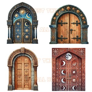 32 Celestial Doors Magical Fantasy Doors Clipart Bundle PNG Fairy ...