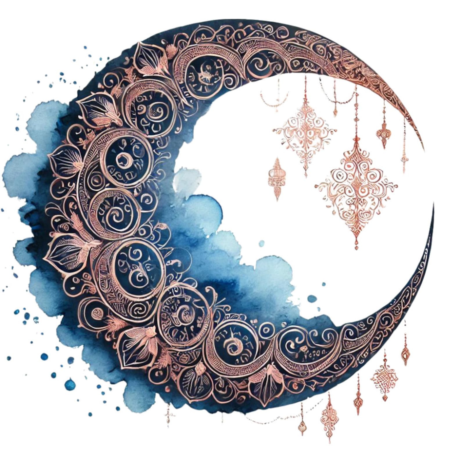 28 Celestial Mystical Filigree Moon PNG Clipart, Fantasy, Magical ...