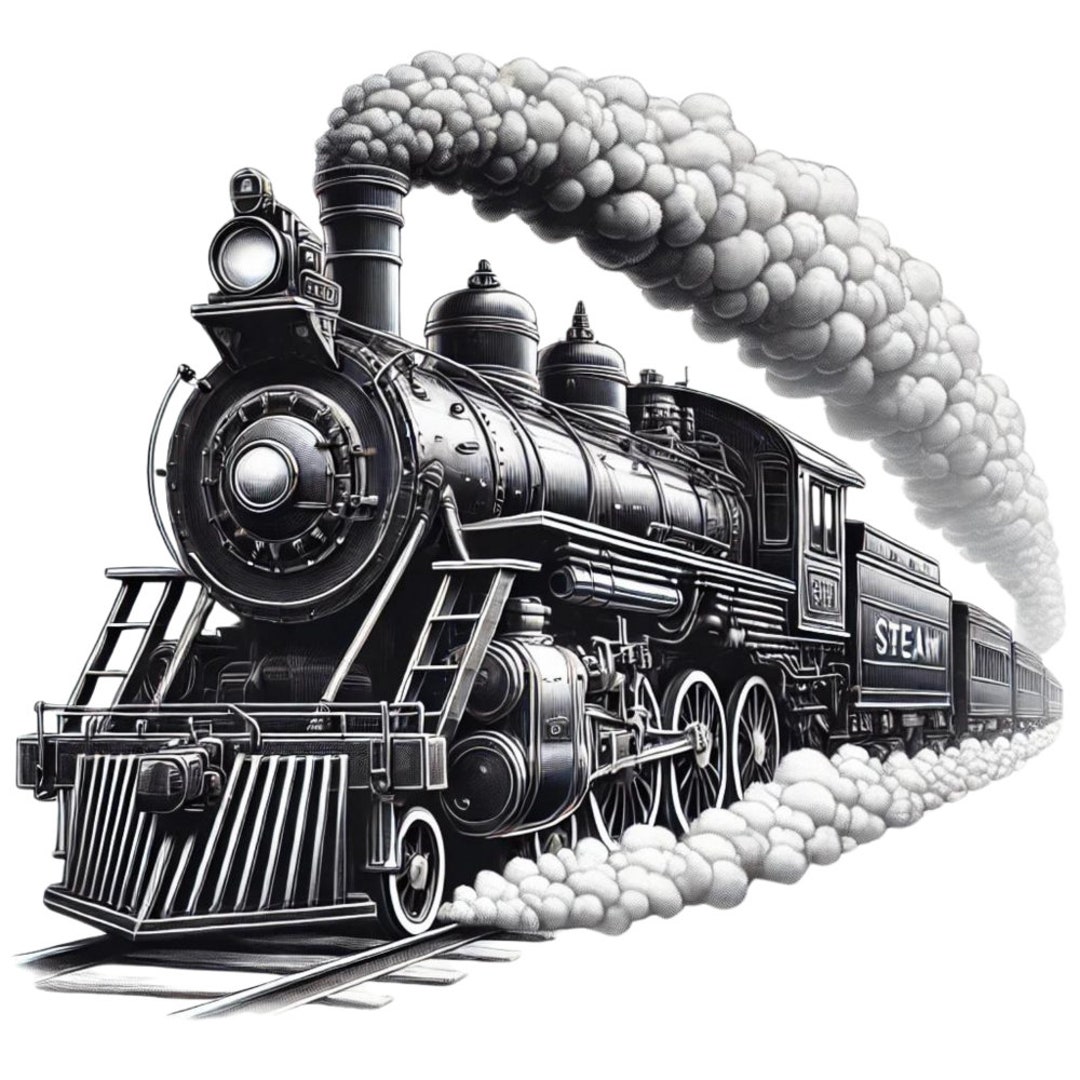 24 Vintage Train Clipart PNG, High Quality, Historical Vintage Train ...