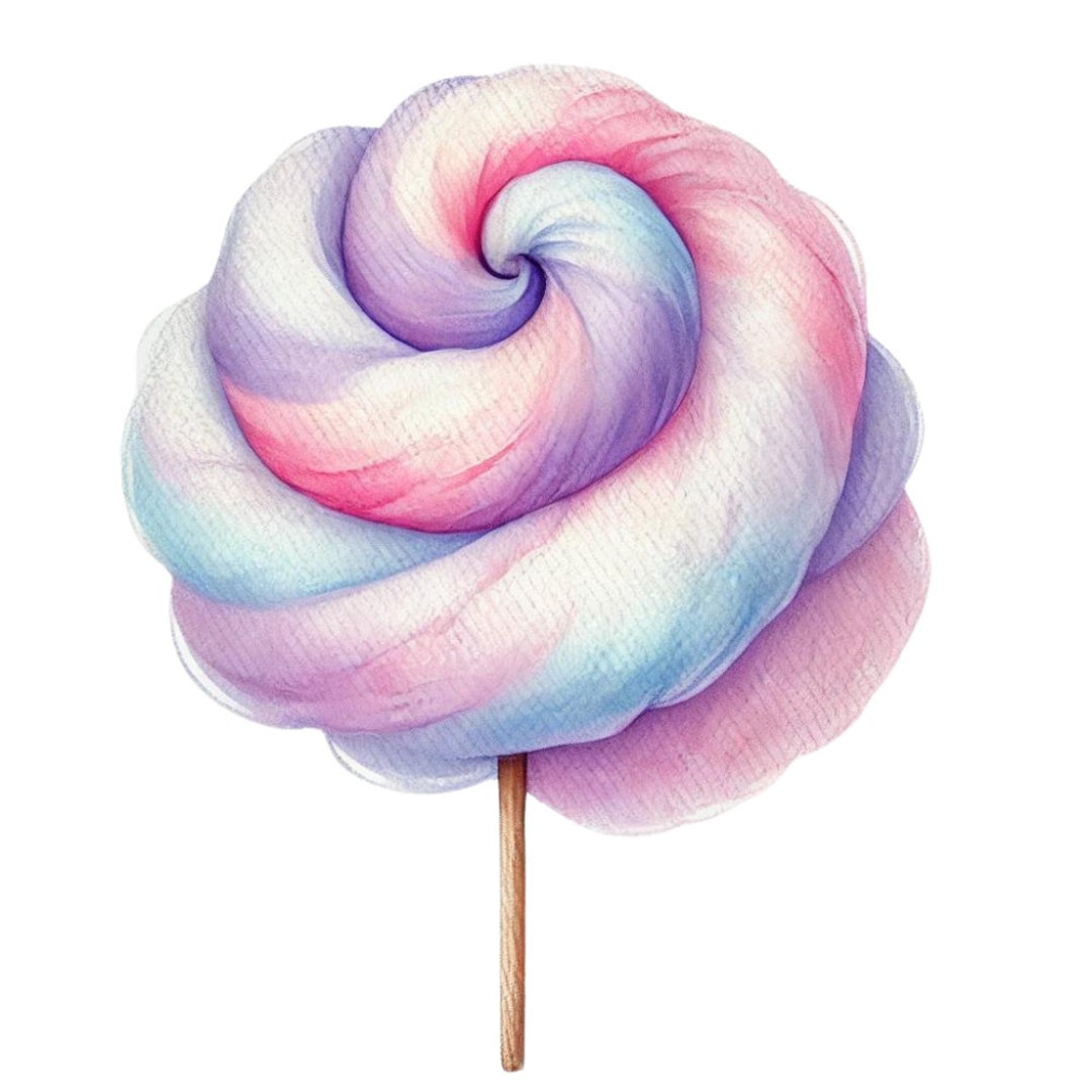 54 Cotton Candy Clipart, PNG With Transparent Background, Watercolor ...