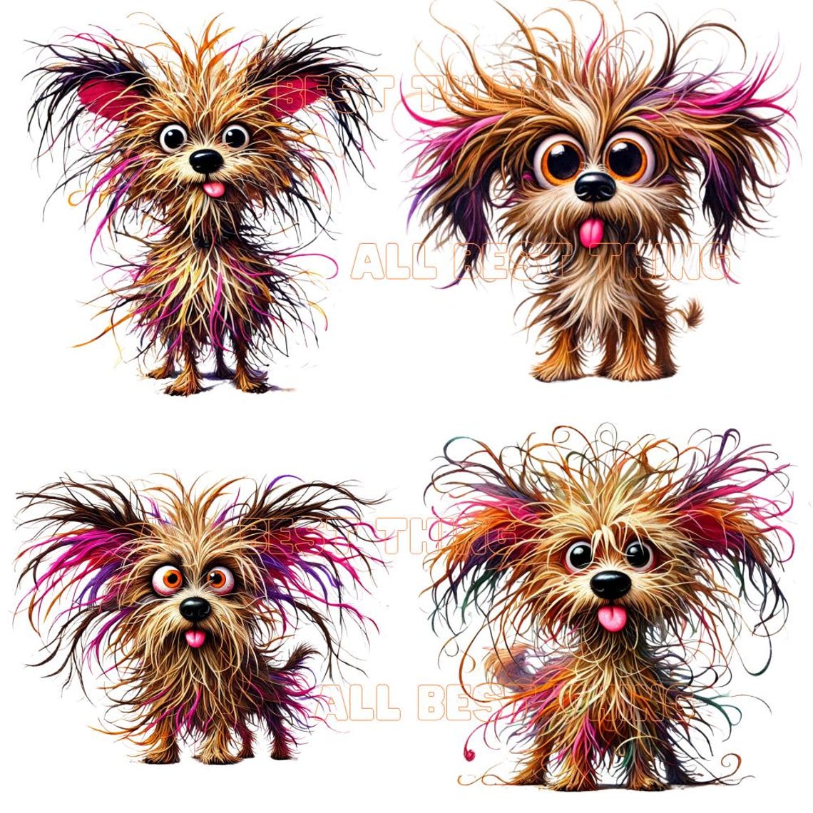 28 Frazzled Dog Clipart PNG, High Res Watercolor PNG for Junk ...