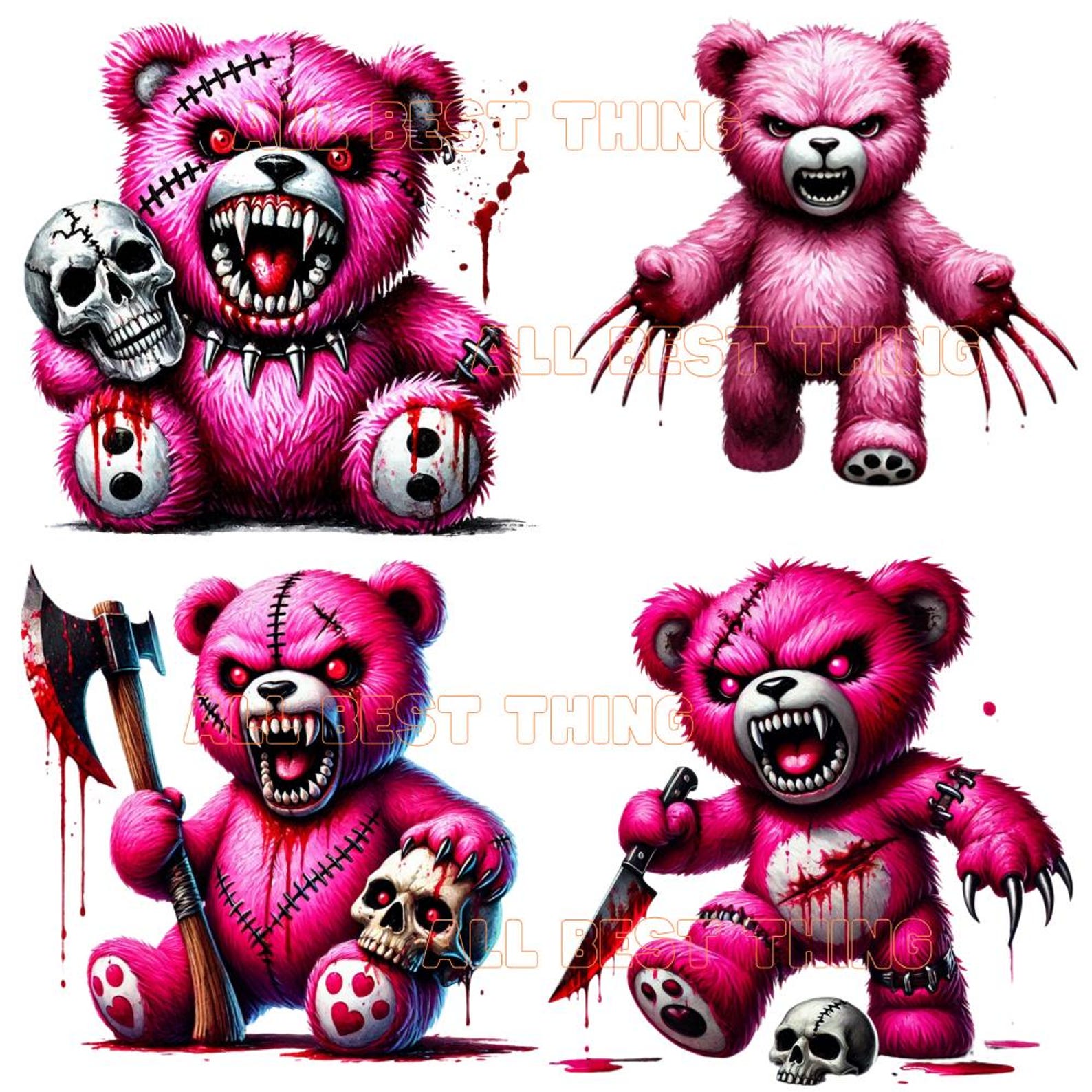28 Watercolor Angry Teddy Bear Clipart PNG, Teddy Bear Graphic, Teddy ...
