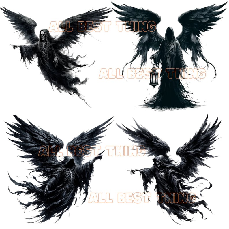 24 Angel of Death PNG Clipart | Dark Gothic Art | Grim Reaper Clipart ...