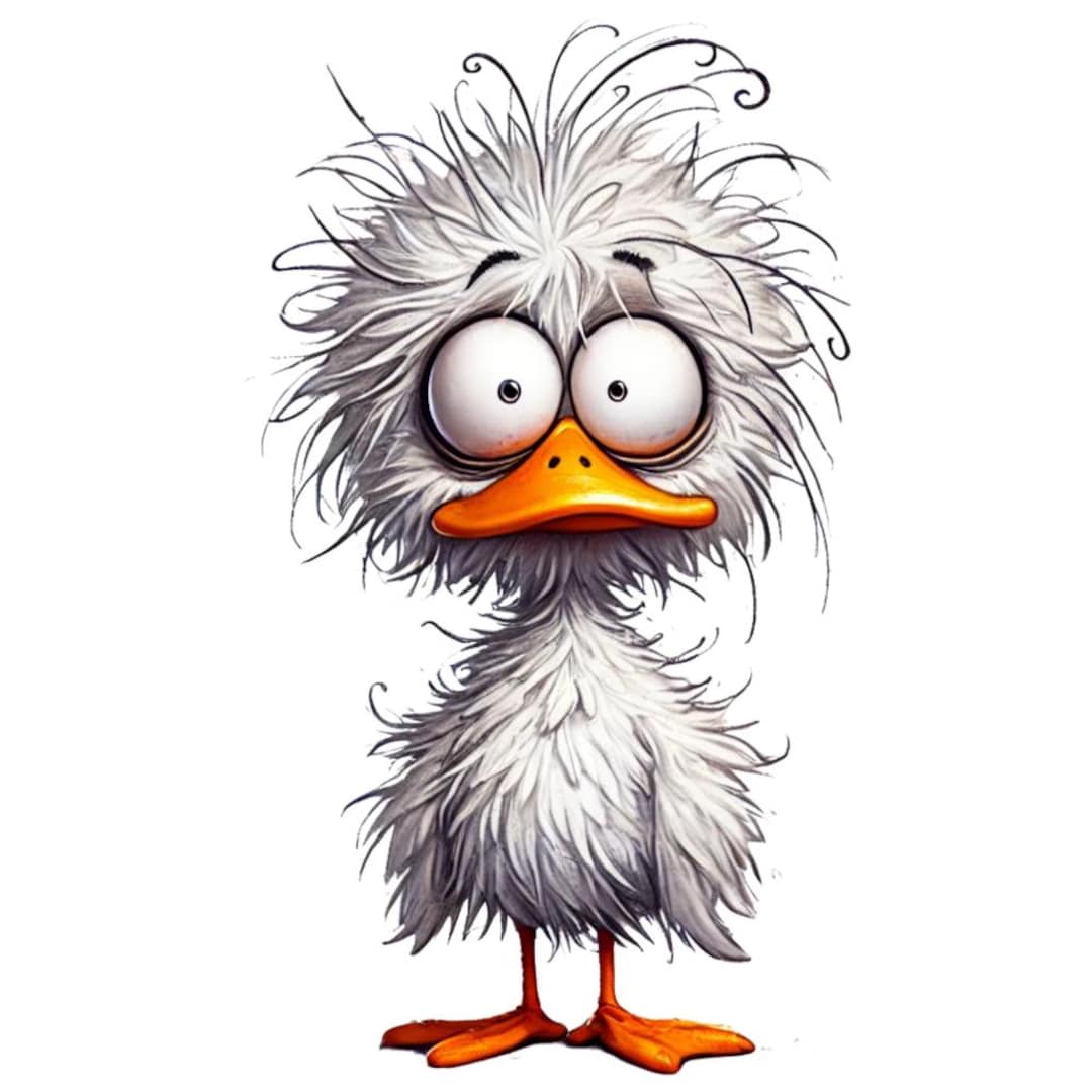 28 Quirky Duck Clipart PNG, Funny Farm Animal Clipart, Printable ...