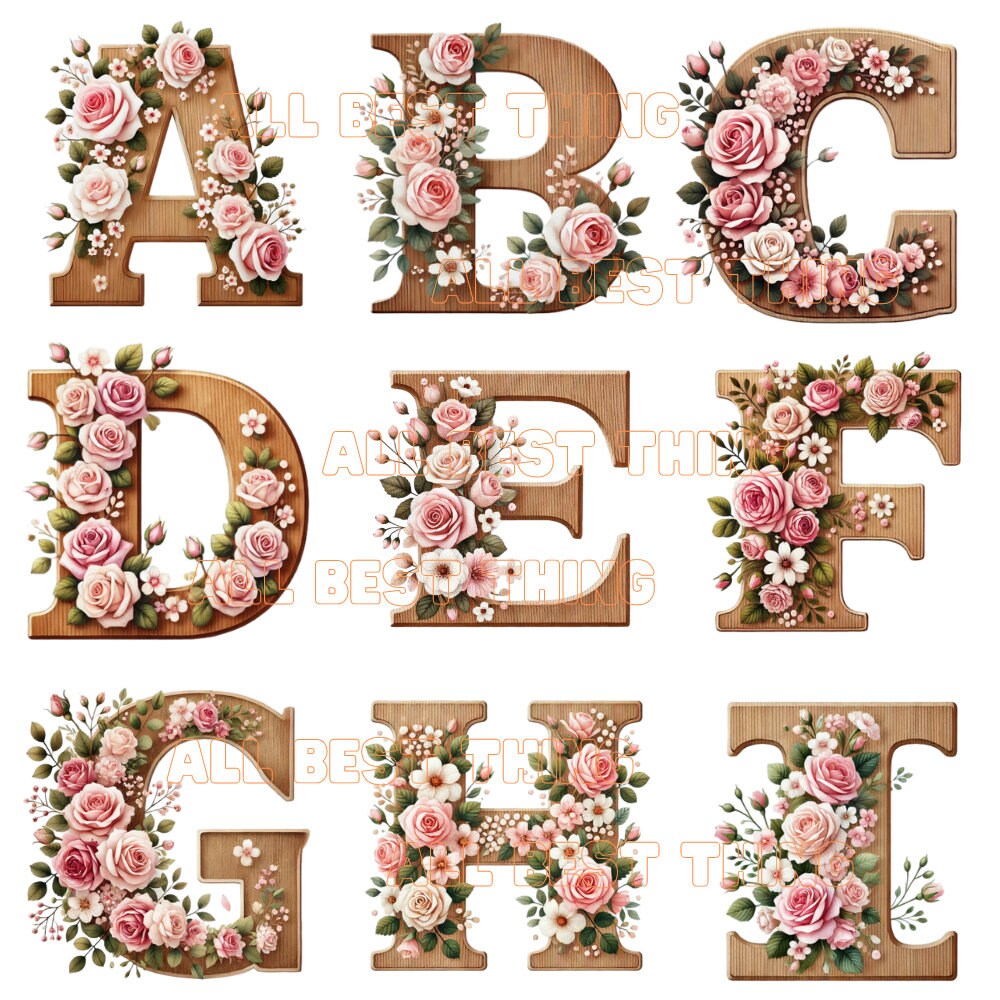 43 Wedding Alphabet Clipart Bundle, Wedding PNG Designs, Wedding ...