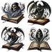 28 Watercolor Gothic Books Clipart PNG Bundle, Gothic Book Clipart Set ...