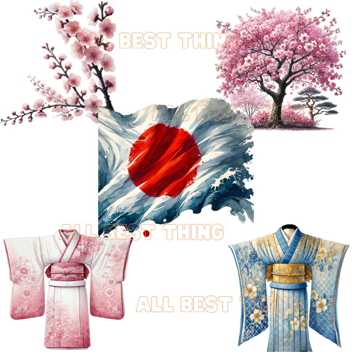 40 Japan PNG Clipart Graphics, Japanese Vibes, Travel Holiday Clipart ...