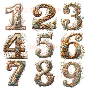 A-Z Wildflower Floral Alphabet PNG, Clipart Designs, Watercolor ...