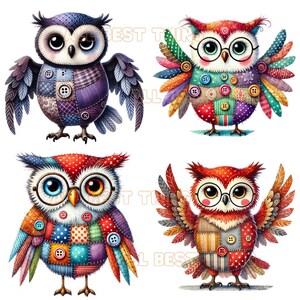 28 Whimsical Owl Clipart PNG, Quirky Birds Clip Art, Owl Graphics, Bird ...