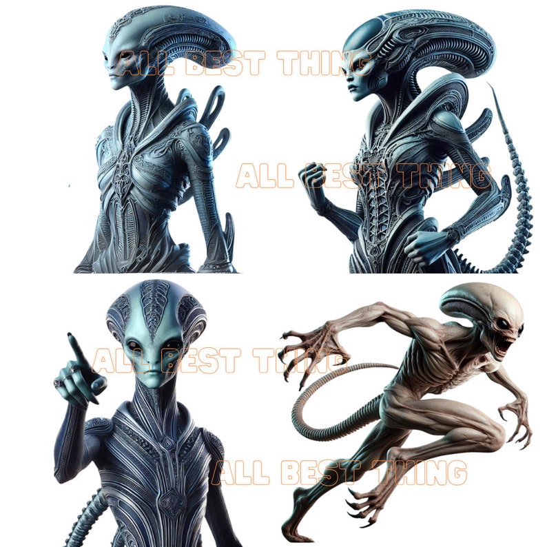 28 Alien Clipart PNG, Aliens Clipart, Queen Alien, Printable Watercolor ...