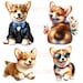 24 Corgi Watercolor PNG Clipart, Corgi Dog PNG, Cute Corgi Dog Clipart ...