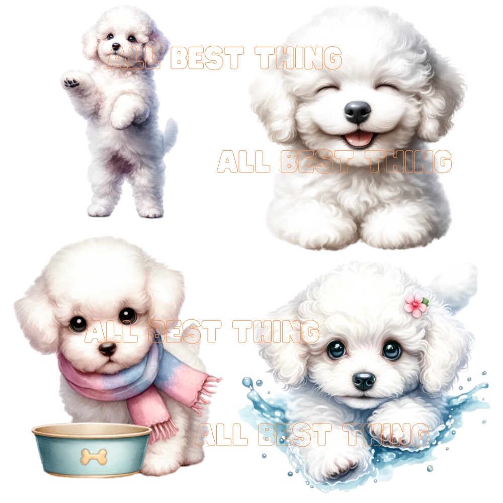 32 Cute Poodle Watercolor PNG Clipart, Cute Dog PNG, Poodle Clipart ...