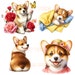 24 Corgi Watercolor PNG Clipart, Corgi Dog PNG, Cute Corgi Dog Clipart ...