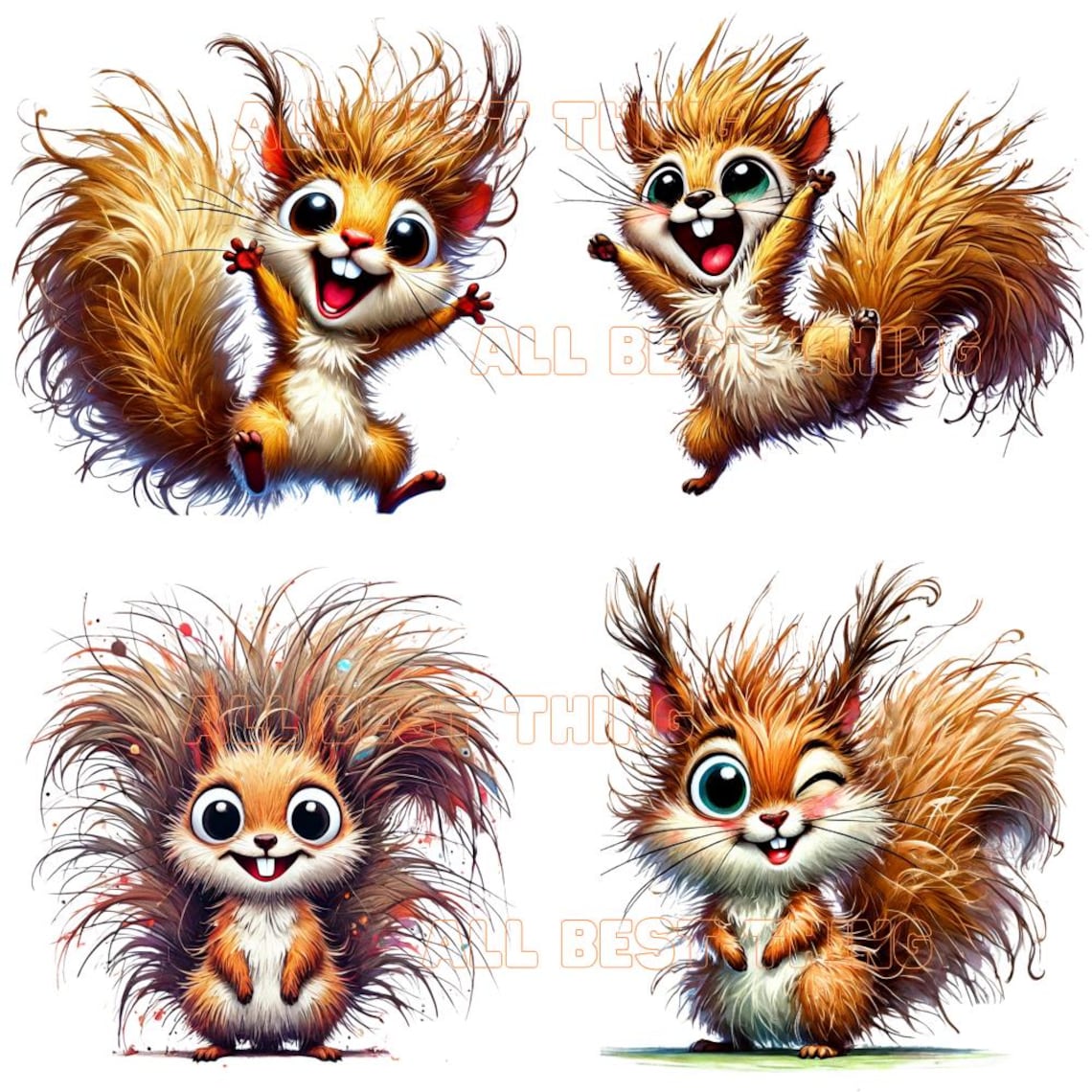 28 Funny Quirky Squirrel Clipart PNG, Funny Farm Animal Clipart ...